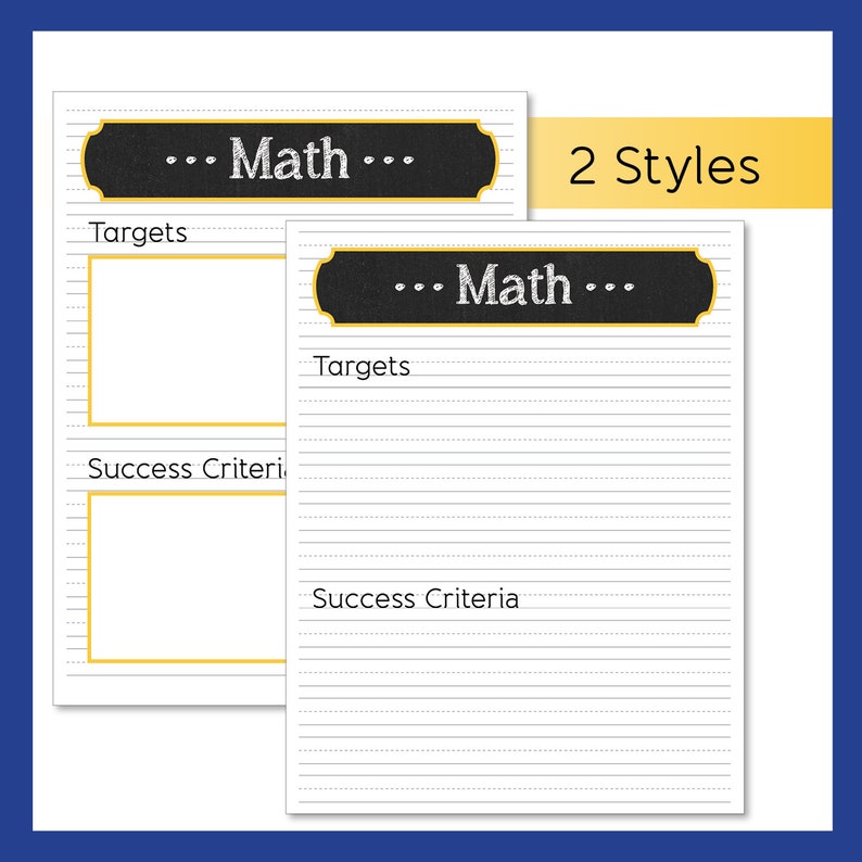 Learning Objectives Targets Proficiency Scales Bulletin | Etsy