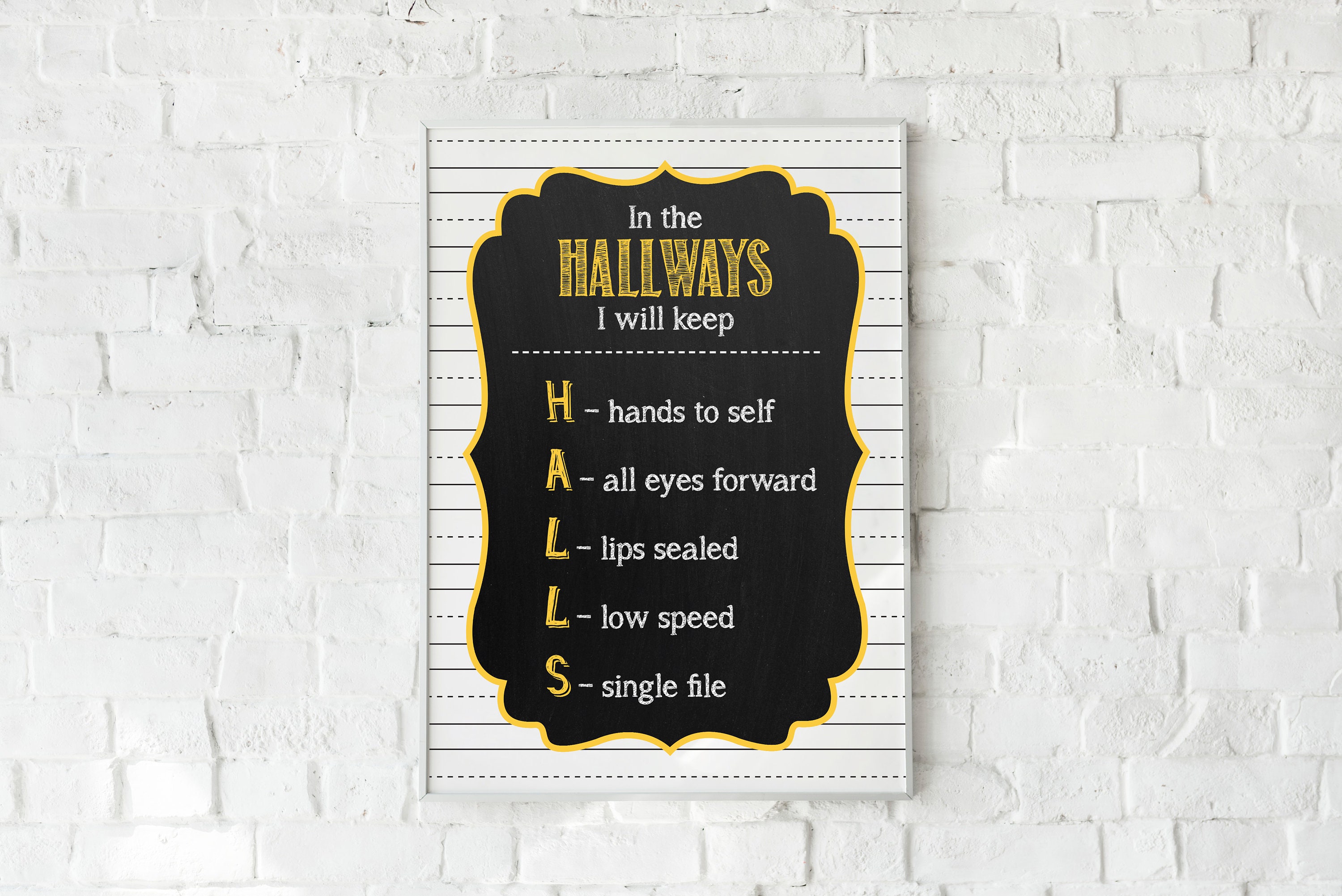 Rules Poster for Elementary Schools: Hallway, Cafeteria, Assemblies ...