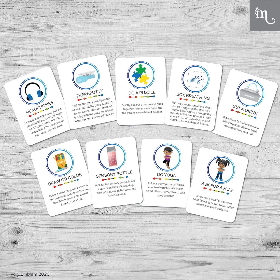 Calm Down Corner | Calm Down Choices Bingo Game | Printable - Etsy