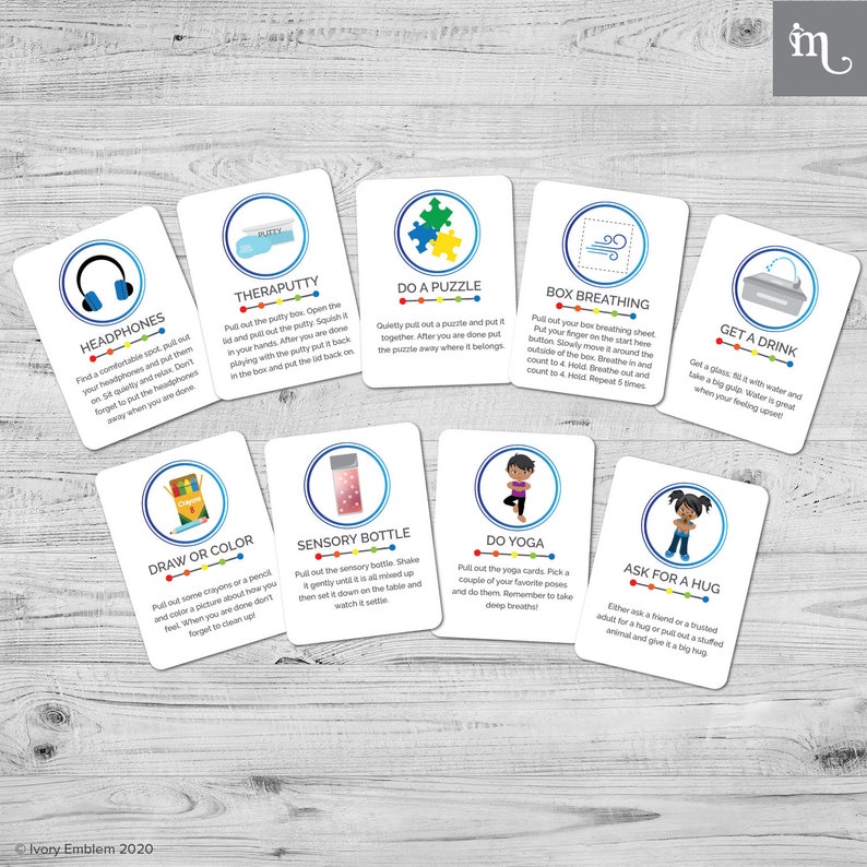 Calm Down Corner | Calm Down Choices Bingo Game | Printable - Etsy