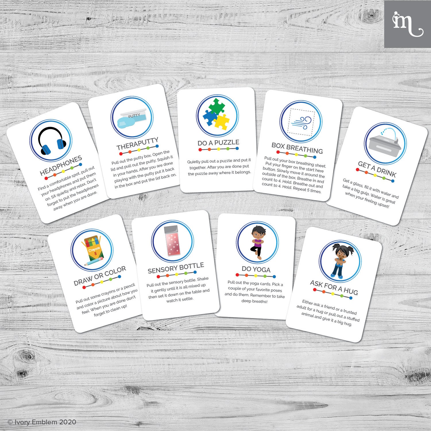 Calm Down Corner | Calm Down Choices Bingo Game | Printable - Etsy