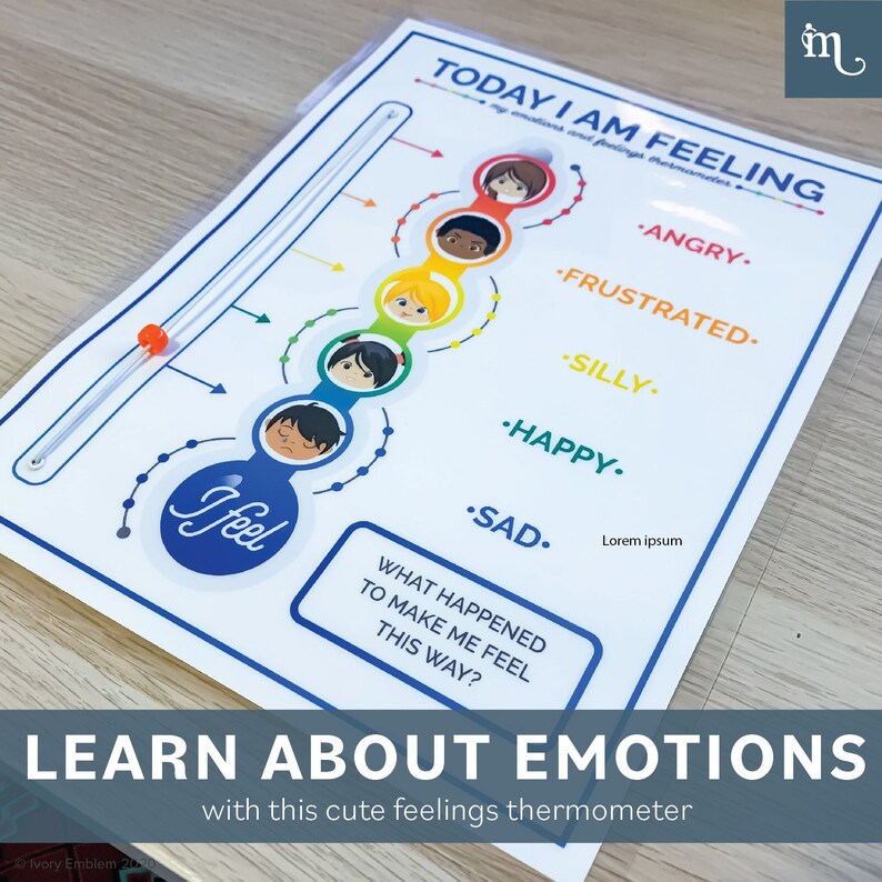 Today I Am Feeling | Feelings and Emotions Thermometer | Busy Binder ...