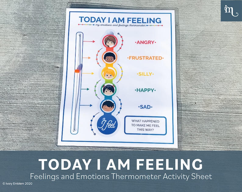 Today I Am Feeling Feelings and Emotions Thermometer Busy Binder ...