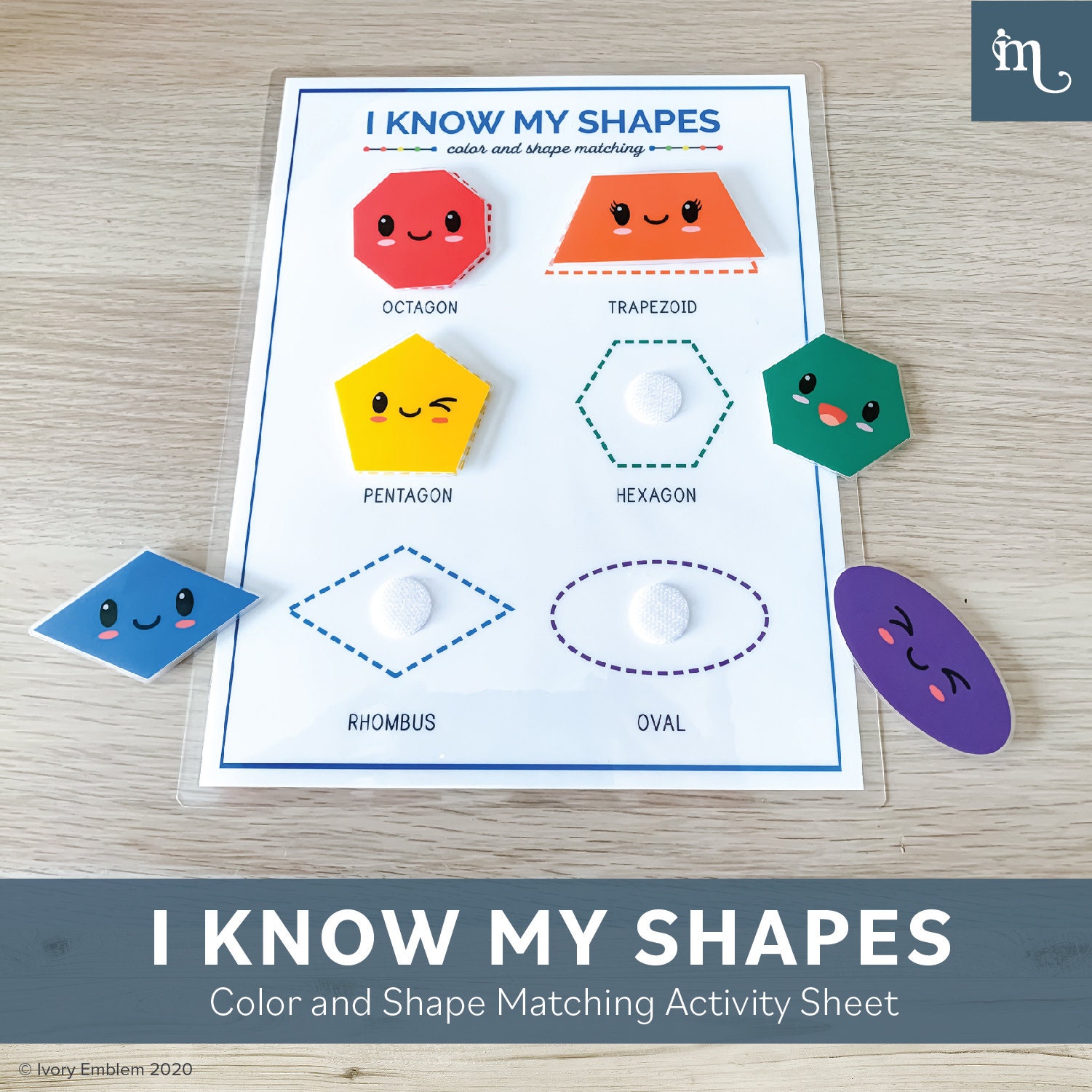 I Know My Shapes | Shape and Color Matching Activity Sheet | Busy ...