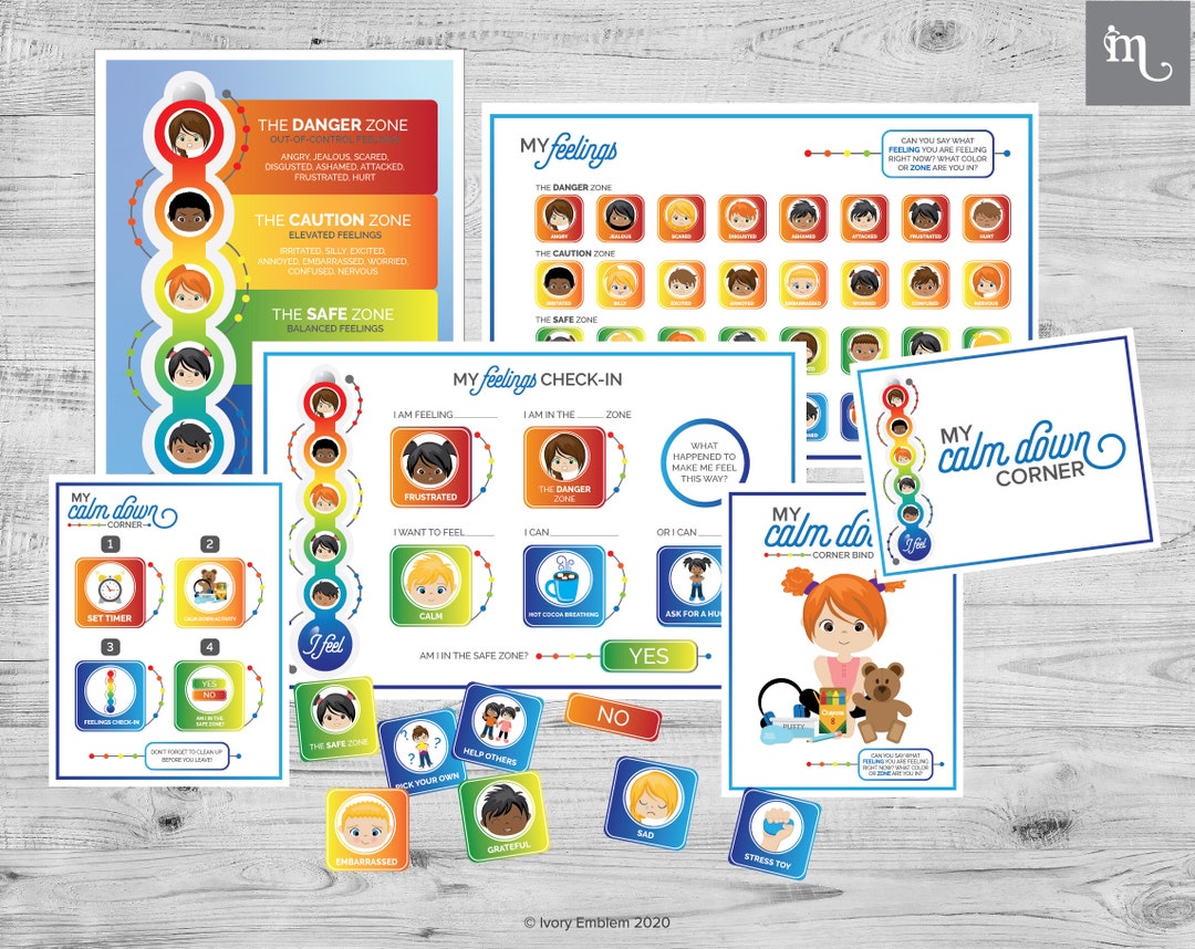 Calm Down Corner | Feelings Thermometer Poster Bundle | Home Version ...