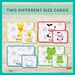 Printable Cute Animal Flashcards Dice and Memory Game - Etsy UK