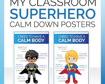 Calm Down Corner I Need to Have a Calm Body Posters | Etsy