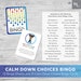 Calm Down Corner | Calm Down Choices Bingo Game | Printable - Etsy