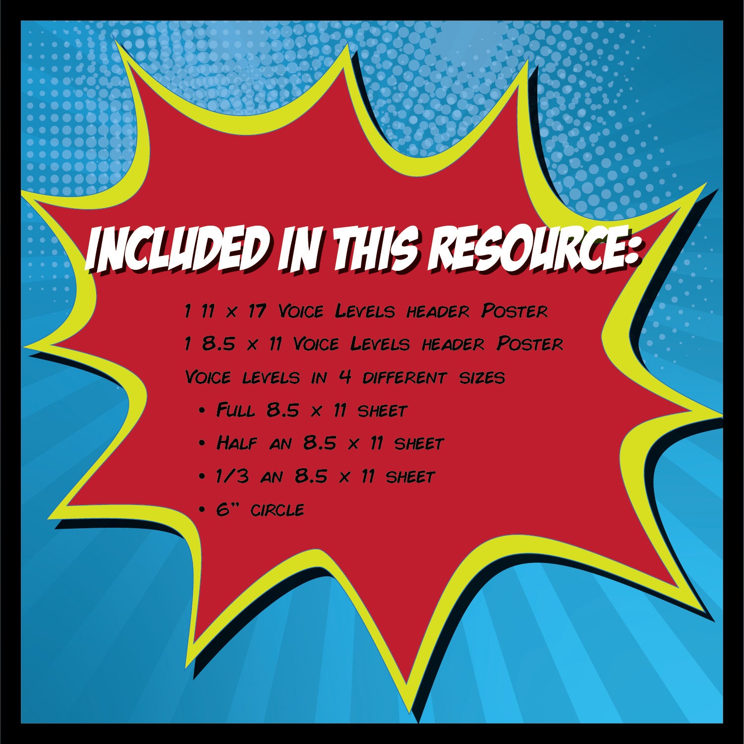 Voice Level Posters | Superhero Themed - Etsy