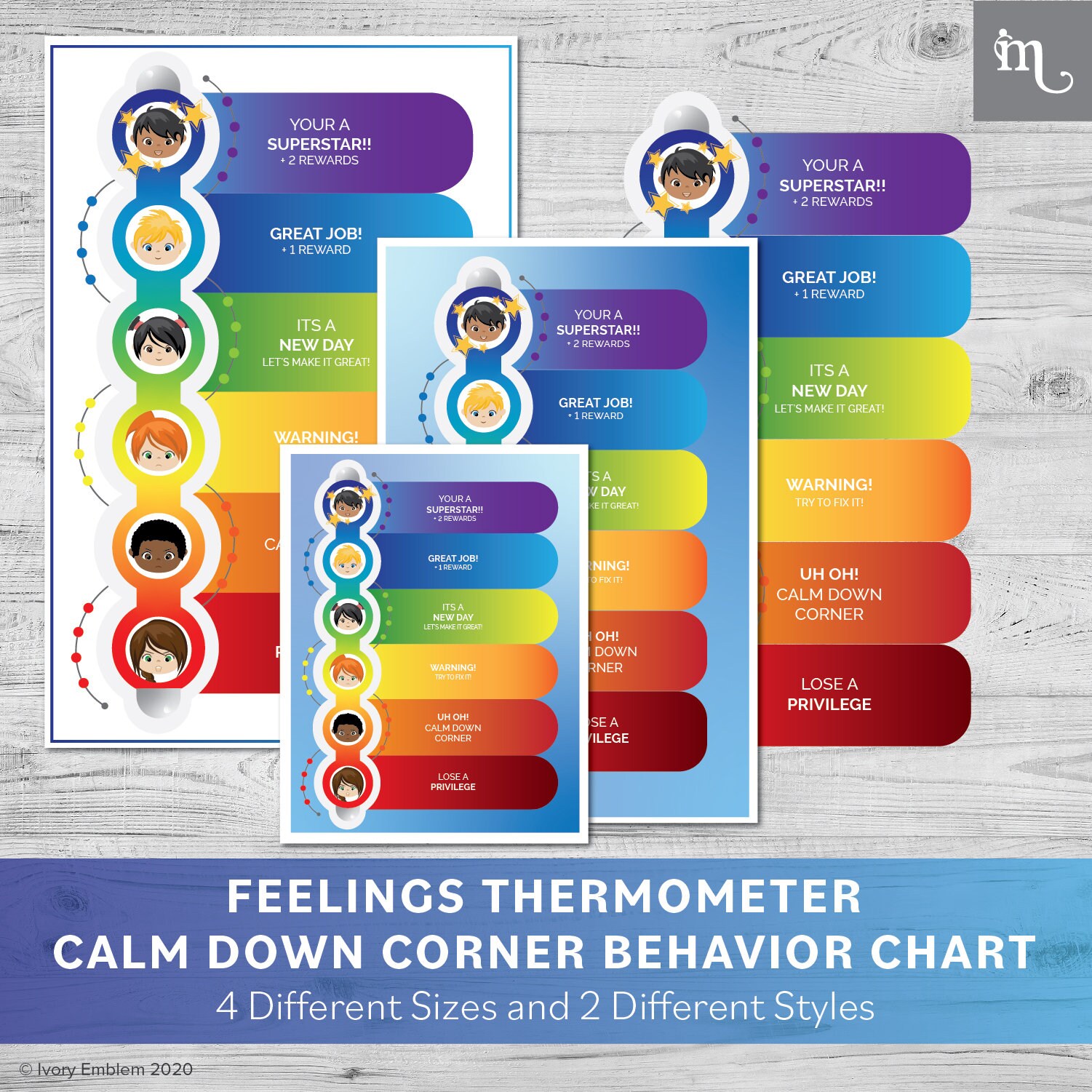 Home Version | Feelings Thermometer Calm Down Corner Bundle | Printable ...