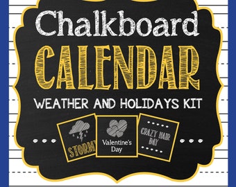 Chalkboard Calendar - Etsy
