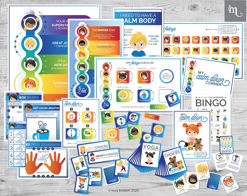 Home Version | Feelings Thermometer Calm Down Corner Bundle | Printable ...