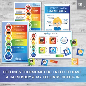 Home Version | Feelings Thermometer Calm Down Corner Bundle | Printable ...