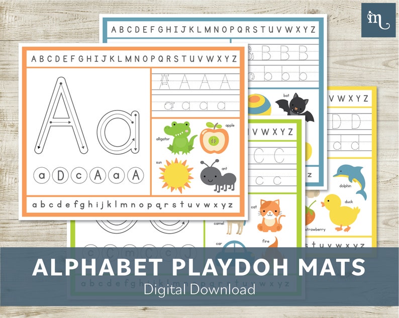 Alphabet Play Dough Activity Mats | Playdoh and Tracing - Etsy