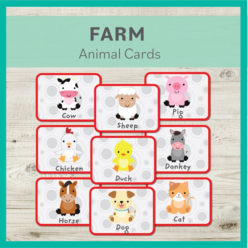 Printable Cute Animal Flashcards Dice and Memory Game - Etsy Canada