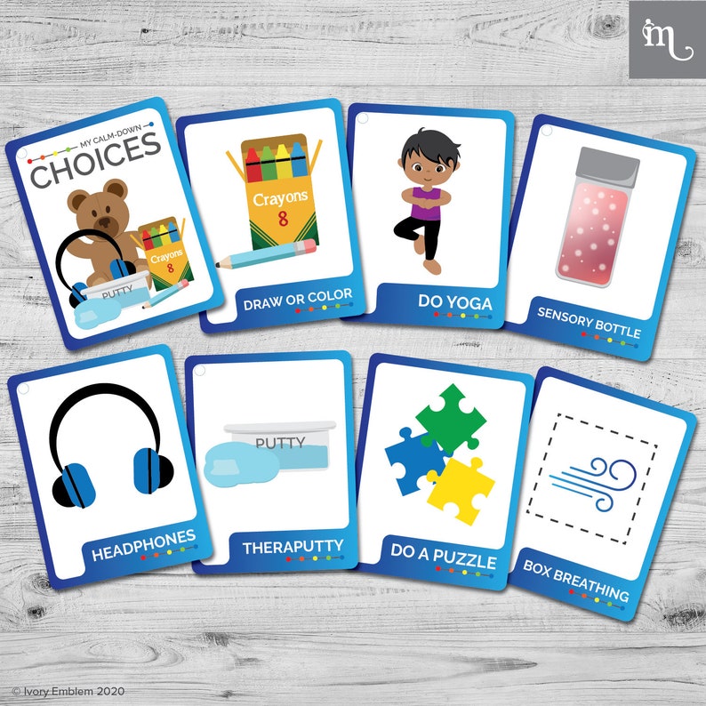 Calm Down Corner | Calm Down Choice Cards | Flashcards - Etsy Canada
