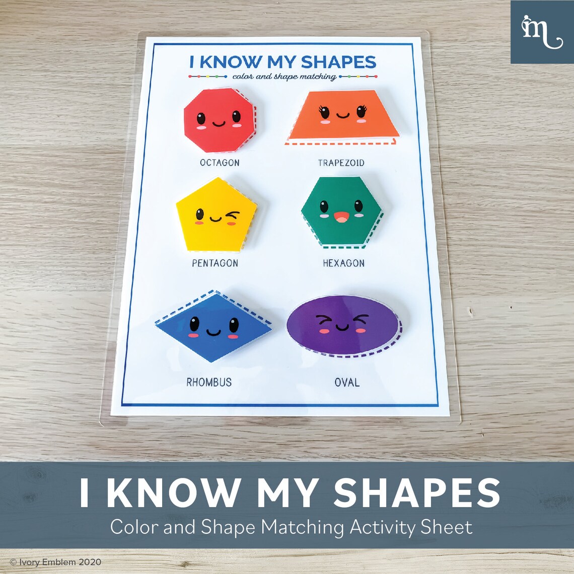 I Know My Shapes | Shape and Color Matching Activity Sheet | Busy ...