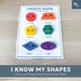 I Know My Shapes | Shape and Color Matching Activity Sheet | Busy ...