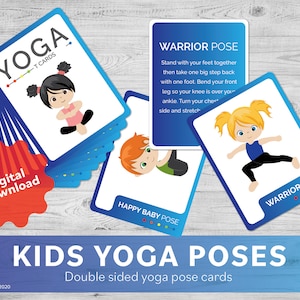 Yoga Pose Cards for Kids | Calm Down Corner Kit | Flashcards | Key Ring ...