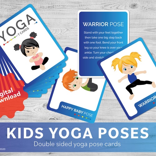 Yoga Pose Cards for Kids Calm Down Corner Kit Flashcards - Etsy
