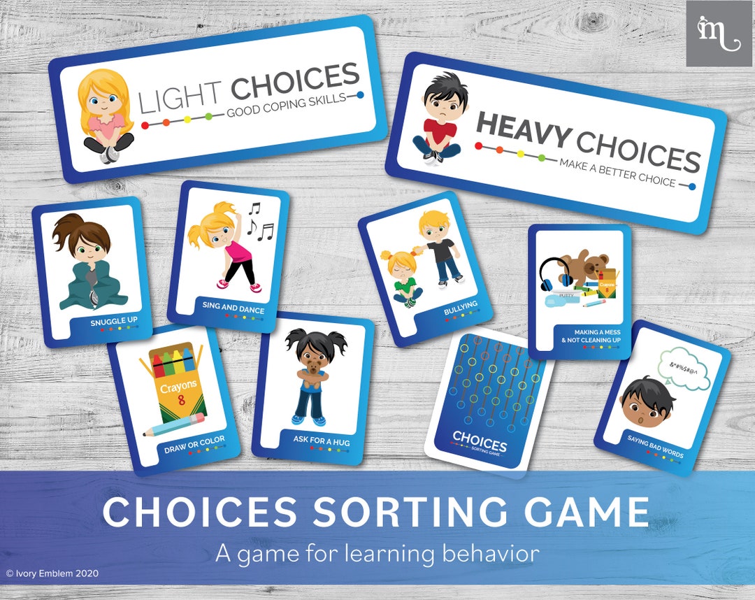 Calm Down Corner | Choices Sorting Game | Printable - Etsy
