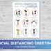 Social Distancing Greetings Poster - Etsy