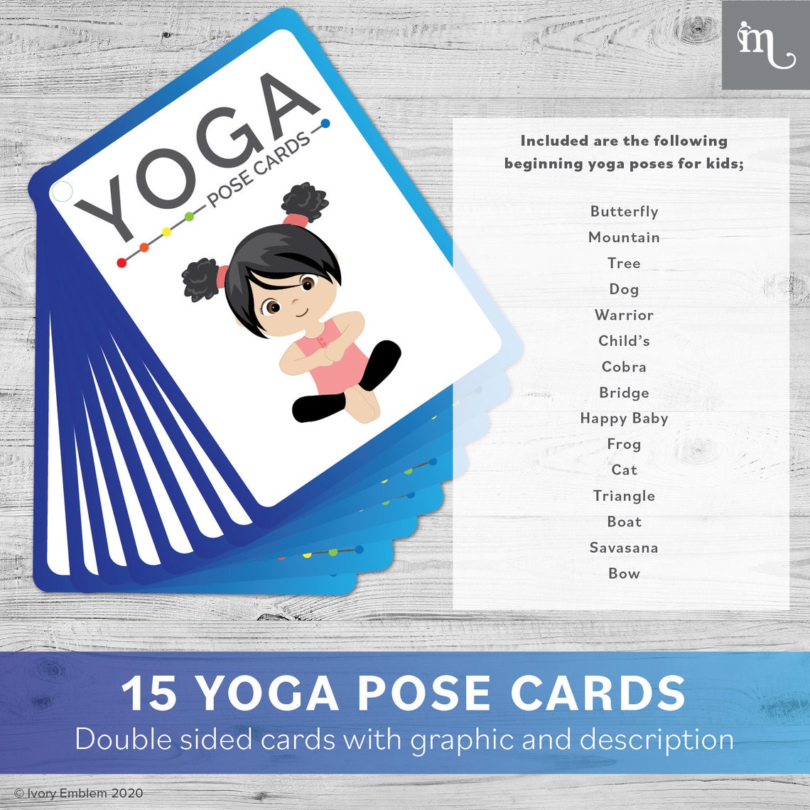 Yoga Pose Cards for Kids | Calm Down Corner Kit | Flashcards | Key Ring ...
