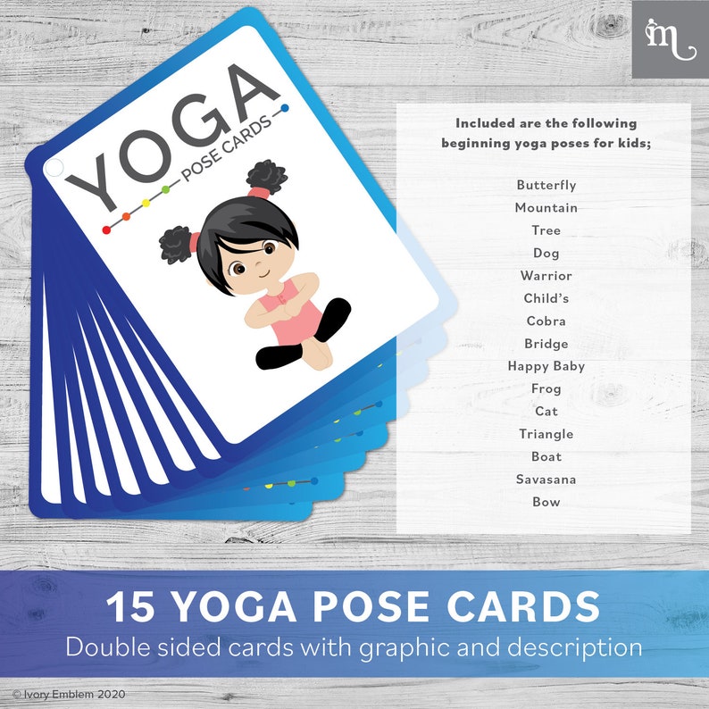 Yoga Pose Cards for Kids | Calm Down Corner Kit | Flashcards | Key Ring ...