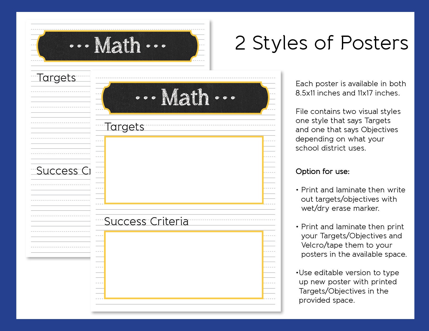 Learning Objectives Targets Proficiency Scales Bulletin - Etsy