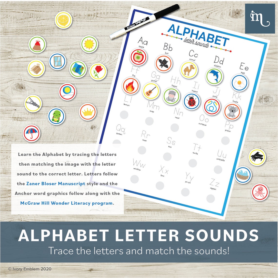 Learning Letter Sounds Alphabet and Vowel Sound Practice Busy Binder ...