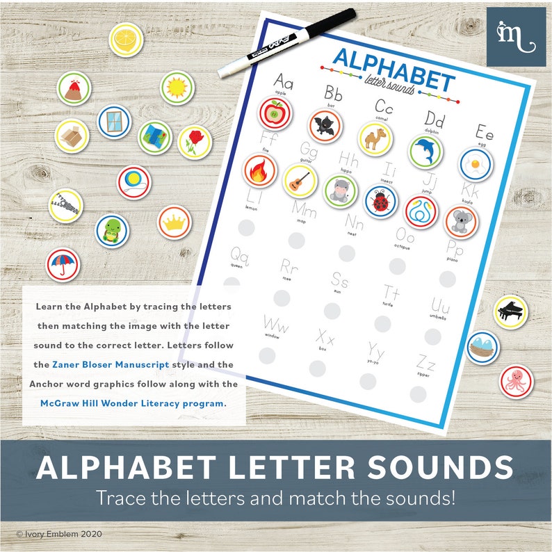 Learning Letter Sounds Alphabet and Vowel Sound Practice Busy Binder ...