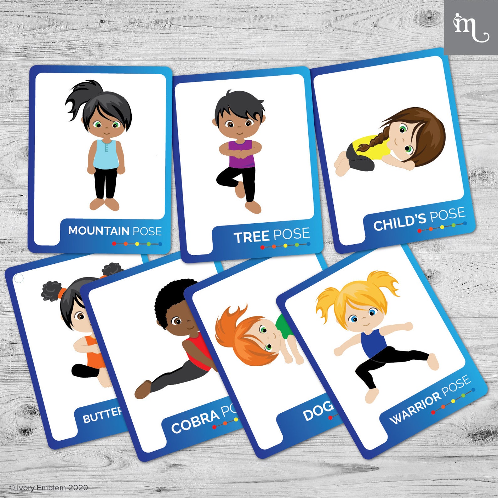 Yoga Pose Cards for Kids | Calm Down Corner Kit | Flashcards | Key Ring ...