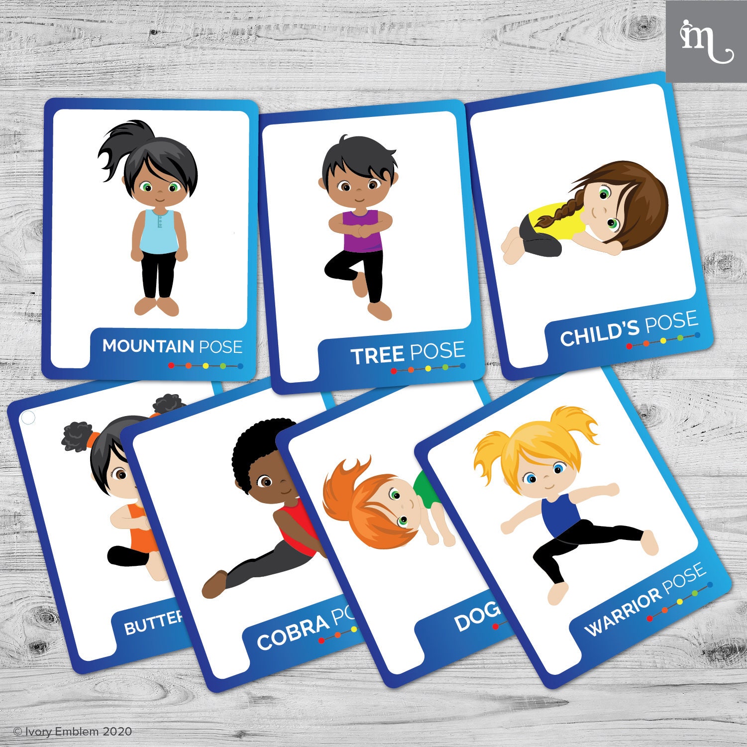 Yoga Pose Cards for Kids | Calm Down Corner Kit | Flashcards | Key Ring ...