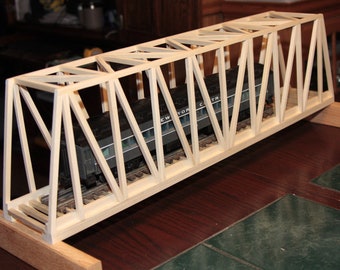 O Gauge Handmade 24 Thru Truss Bridge With White Oak Bridge Ties for ...