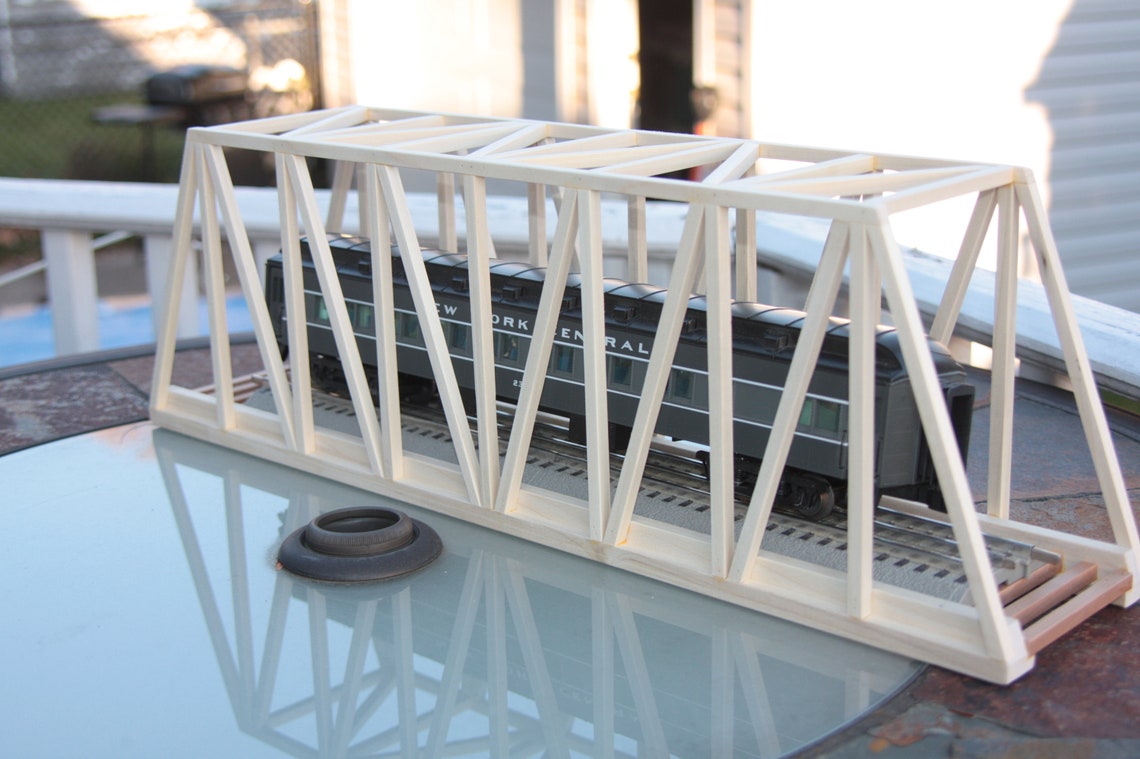 O Gauge Handmade 24 Thru Truss Bridge With Cherry Bridge - Etsy