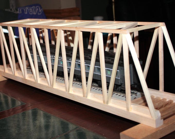 Handmade O Gauge 30" Poplar Thru Truss Bridge - Etsy