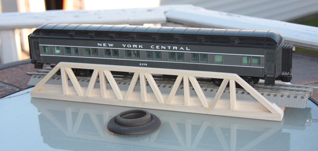 O Gauge 18" Open Top Truss Bridge in Solid Poplar With Cherry Bridge ...