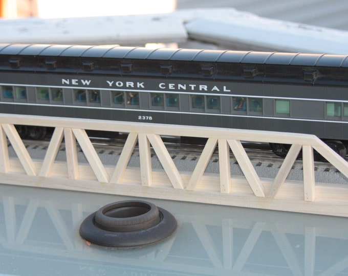 O Gauge 18" Open Top Truss Bridge in Solid Poplar With Cherry Bridge ...