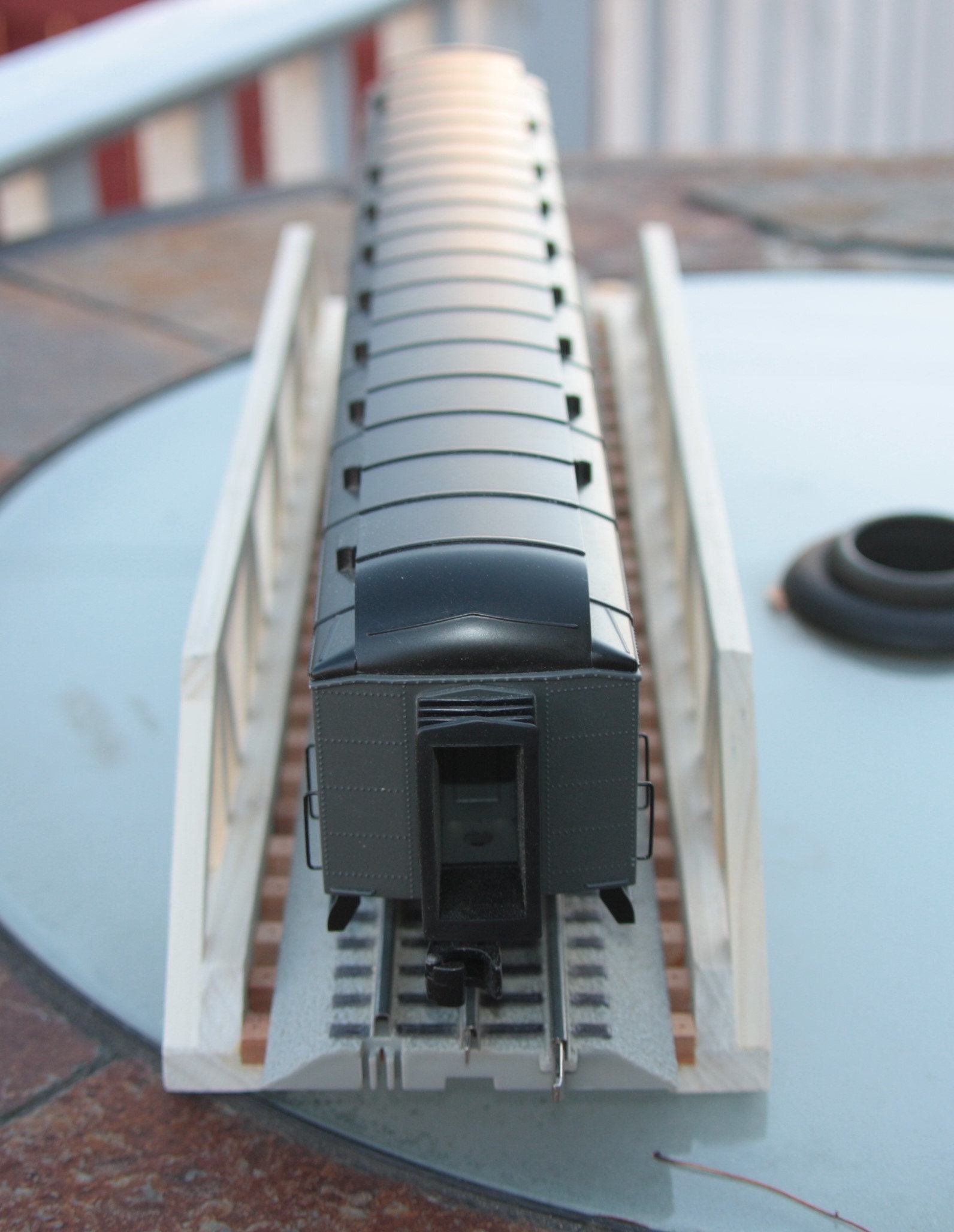 O Gauge 18" Open Top Truss Bridge in Solid Poplar With Cherry Bridge ...