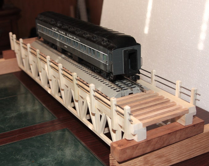 O Gauge 30" Poplar Deck Bridge With SS Guard Rails and Oak Ties - Etsy