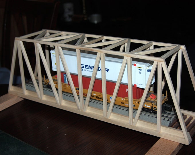 O Gauge Handmade 24 Thru Truss Bridge With Cherry Bridge Ties for ...