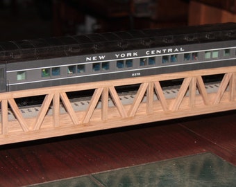 O Gauge Handmade 24 Thru Truss Bridge With White Oak Bridge Ties for ...