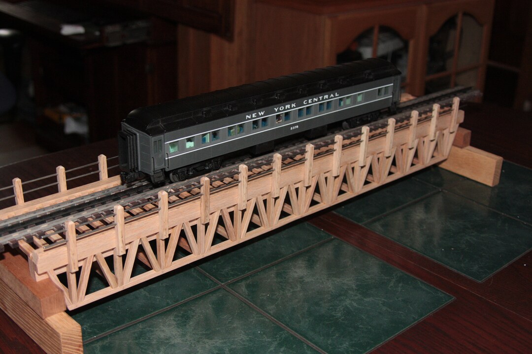 O Gauge Handmade USA Deck Bridge 30 " Long W/ss Rails for Lionel, K ...