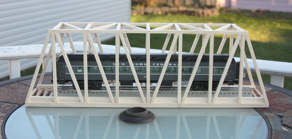 O Gauge Handmade 24 Thru Truss Bridge With Cherry Bridge - Etsy