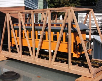 G Gauge Handmade Wt. Oak Open Top Truss Bridge 24 Waterproof Glue - Etsy