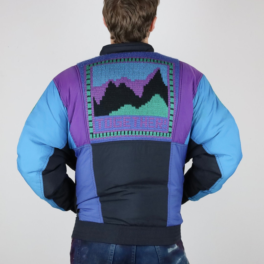 Rad Vintage Multicolored 80's Together! Ultra Puffy Winter Jacket! - Etsy