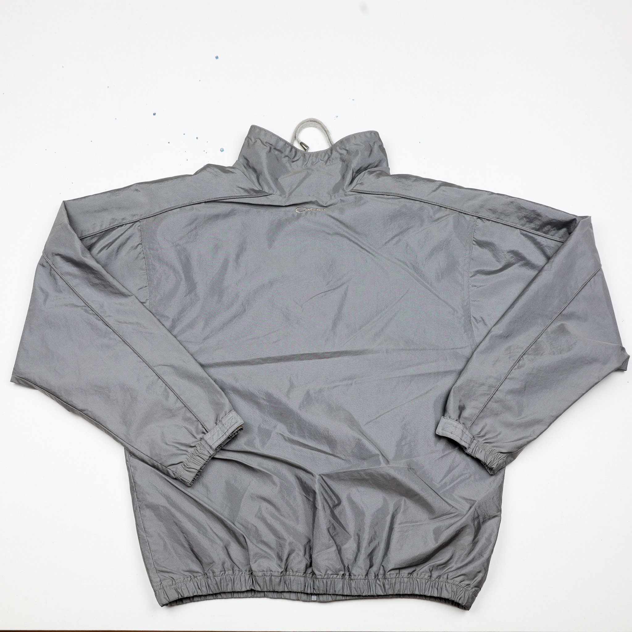 Vintage 90's Calalina® Shiny Gray Windbreaker Jacket - Etsy UK