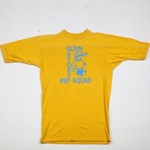 Vintage 70's Gunn Gators® Pep Squad Yellow Alligator Gym Shirt - Etsy