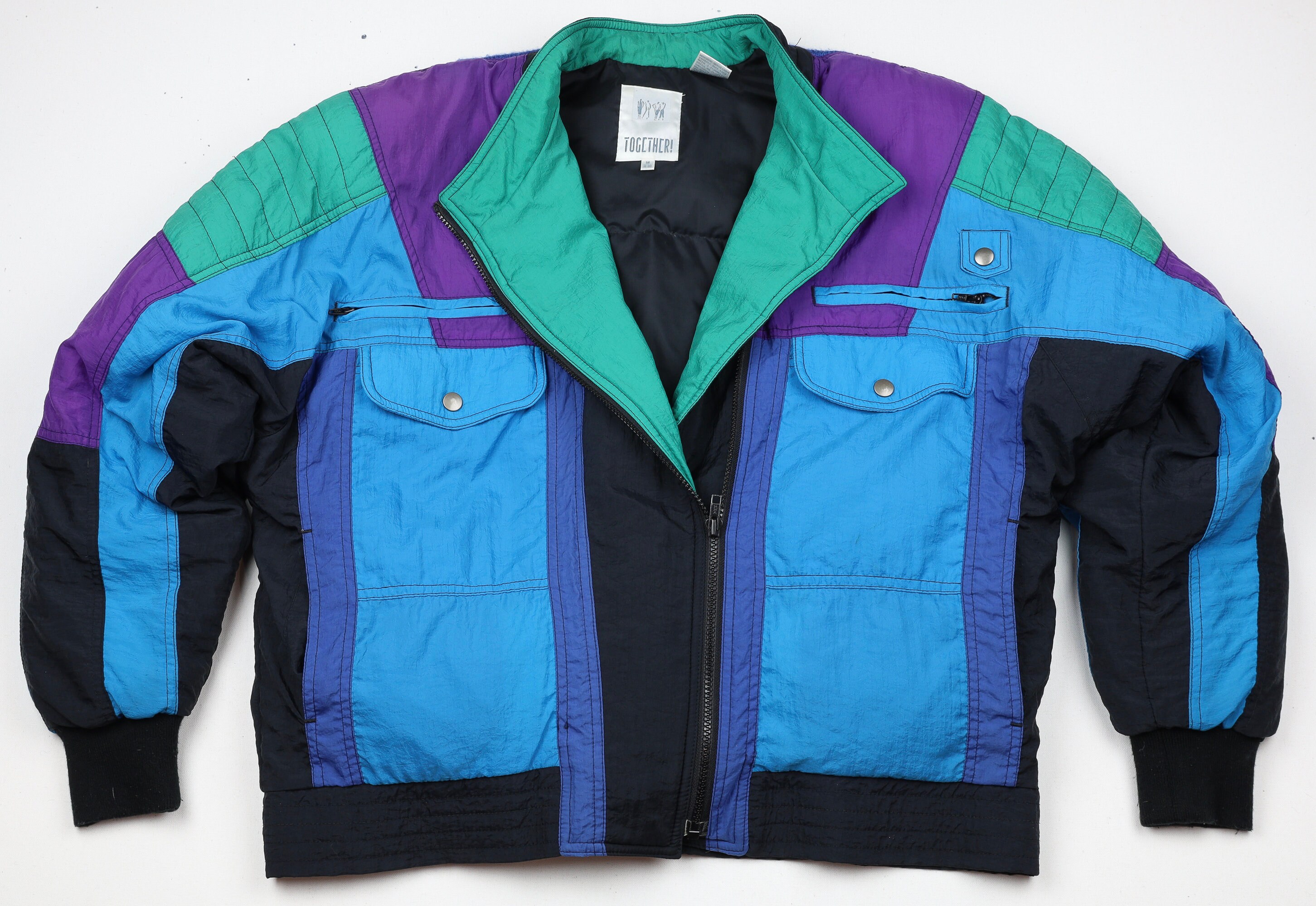 Rad Vintage Multicolored 80's Together! Ultra Puffy Winter Jacket! - Etsy