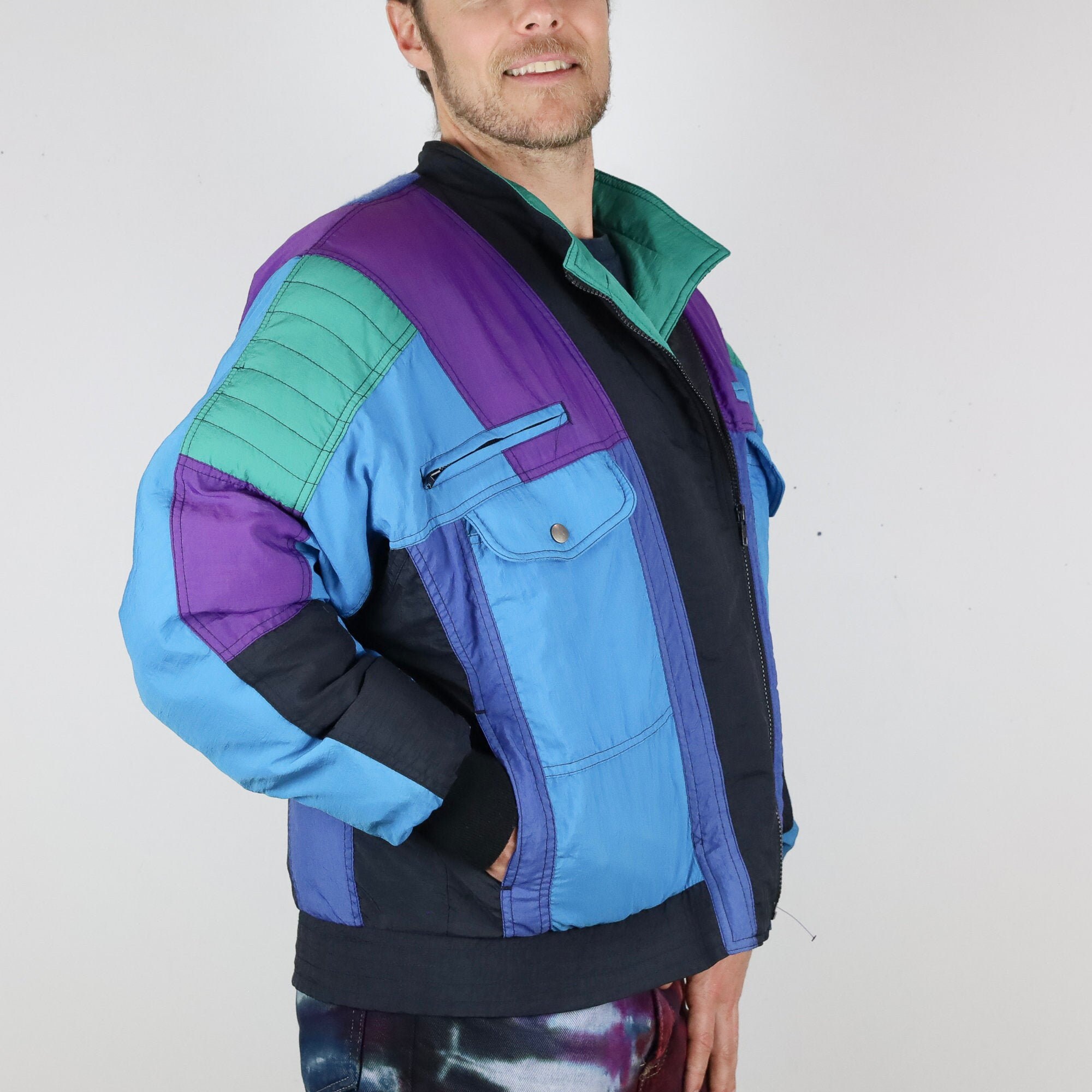 Rad Vintage Multicolored 80's Together! Ultra Puffy Winter Jacket! - Etsy